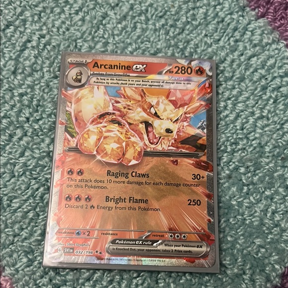 Pokemon | Toys | Pokemon Arcanine Ex Trading Card Red And Gold | Poshmark